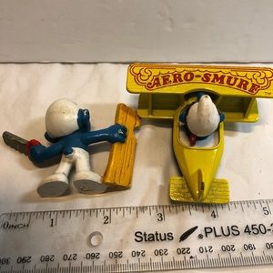 Vintage | Toys | Vintage Smurfs Peyo Aerosmurf 982 Builder Smurf | Poshmark